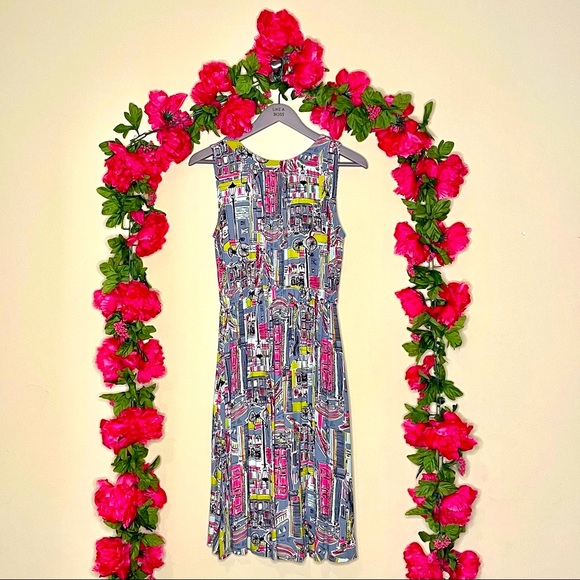 Boden | Dresses | Boden City Scene Sleeveless Pleated Midi Dress | Poshmark